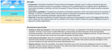 Automation Anywhere Process Intelligence Product Capabilities 2023