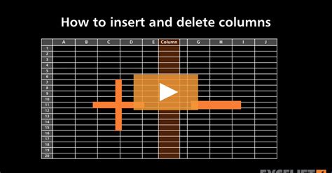 How To Insert And Delete Columns In Excel Video Exceljet