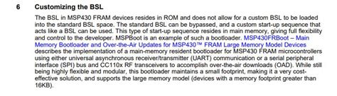 Msp430fr5969 Erasing And Writing To The Bootstrap Loader Memory Via