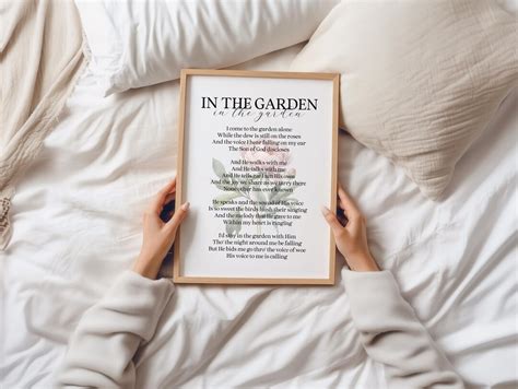 In The Garden Hymn Printable Christian Hymn Digital Prints In The