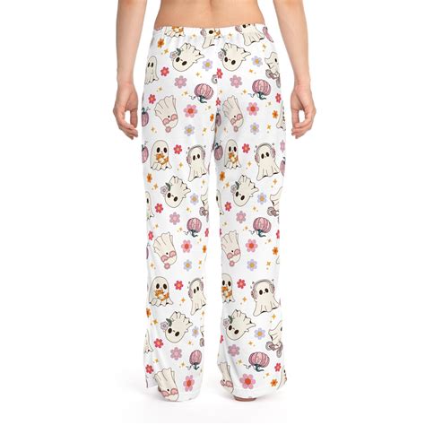 Cute Ghost Pj Pants Retro Ghost Lounge Pants T For Mom Halloween
