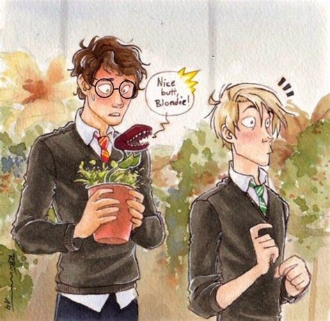 Drarry Fanart Harry Potter Hogwarts Draco Malefoy Harry Potter