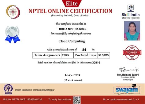 Nptel Cloudcomputing Skilldevelopment Nikitha Sree Thota