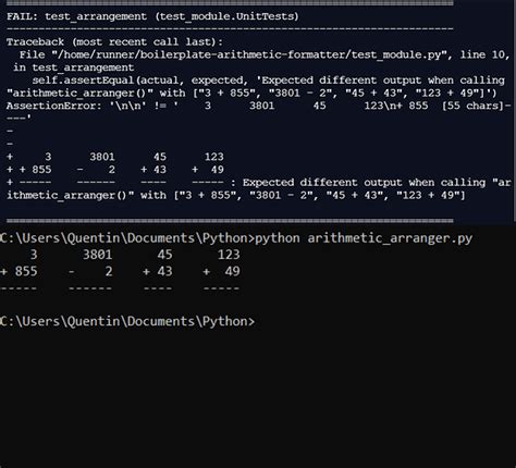 Arithmeticformatter Python The Freecodecamp Forum
