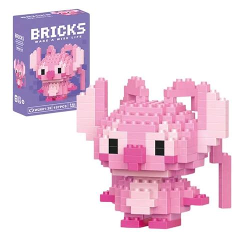 Figurine à Assembler Lilo And Stitch Angel 6 7 Cm 197 Pièces Micro Bricks Jeu De