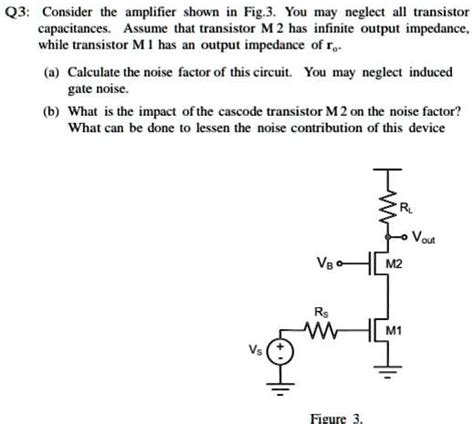 Solved Communications Electronics Q3 Consider The Amplifier Shown In