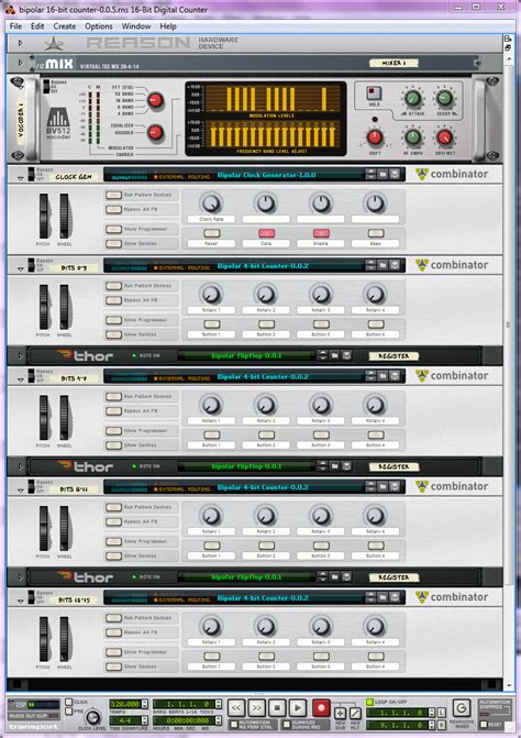 Off White Noise Synchronous Digital Logic Implemented In Reason