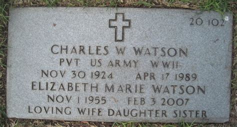 Pvt Charles Wesley Watson Jr 1924 1989 Find A Grave Memorial