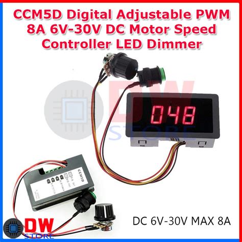Jual CCM5D DIGITAL PWM 8A 6 30V LED DIMMER DC MOTOR SPEED CONTROLLER Shopee Indonesia