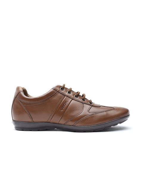 Buy Geox Respira Men Brown Italian Patent Leather Semiformal Shoes