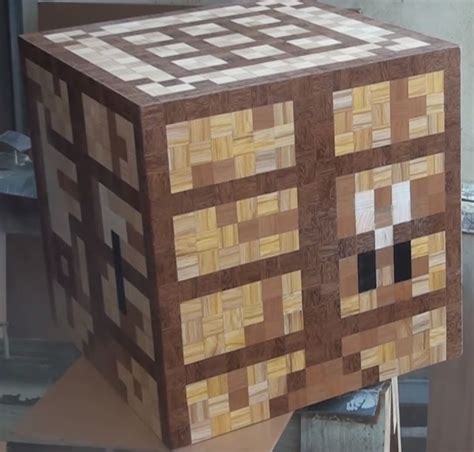 Video Showing How To Make A Wooden Minecraft Crafting Table Build A