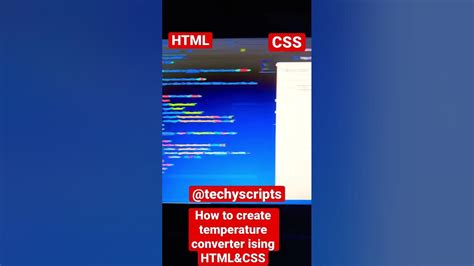 how to create temperatures converter with html and css shorts youtube