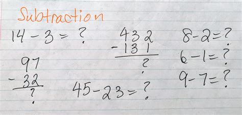 Subtraction Exercises Math Tutoring And Exercises