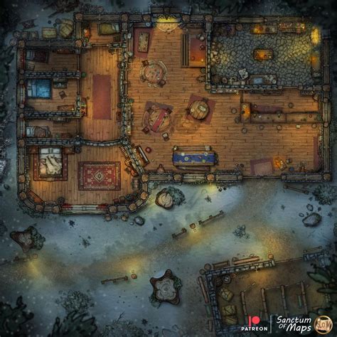 OC Snowy Inn X Battlemap R Inkarnate