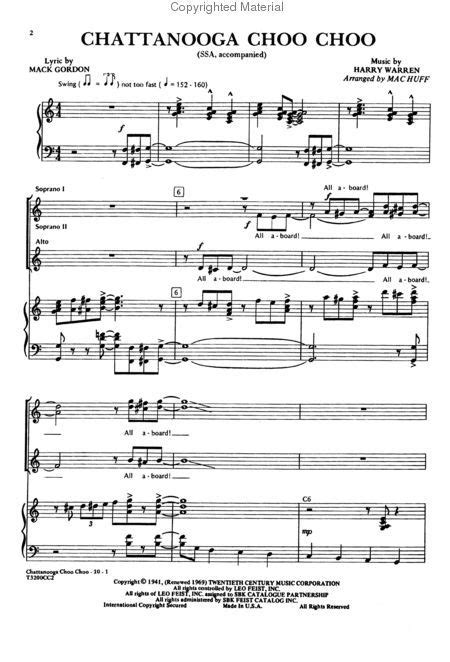 Chattanooga Choo Choo Sheet Music