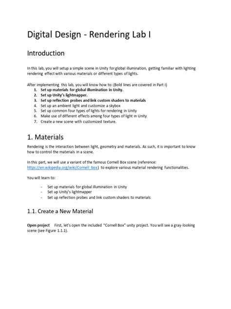 009rendering Lab Manual Part I Pdf Rendering Computer Graphics