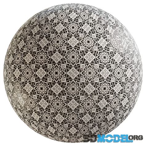 Pbr Texture Black White Patterned Tiles 67 99 4k