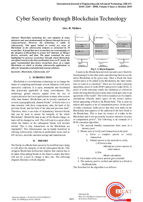 pdf cyber security through blockchain technology