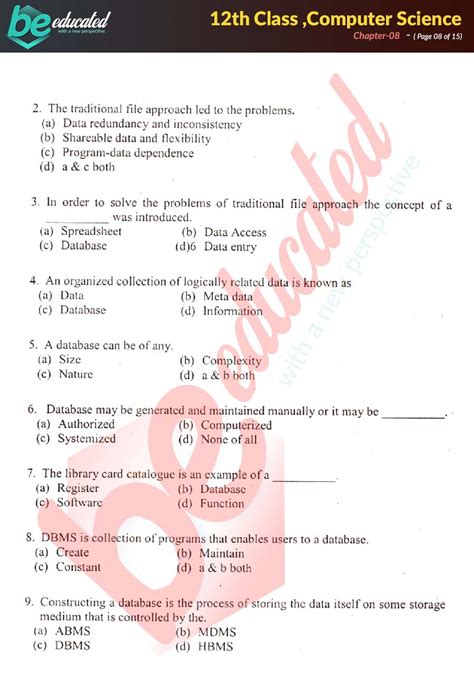 Chapter 8 Computer Science Ics Part 2 Notes Inter Part 2 Notes