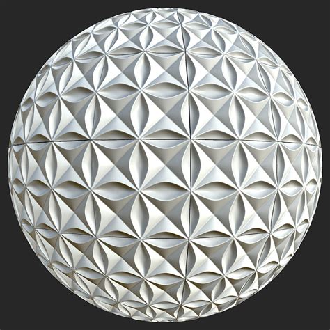 Decorative Ceramic Tiles With 3d Flower Pattern Free Pbr Texturecan