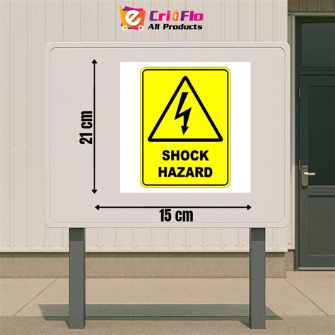 ⚠️ Indicatoare 🛑 Indicator Shock Hazard Warning Safety Sign Sticker