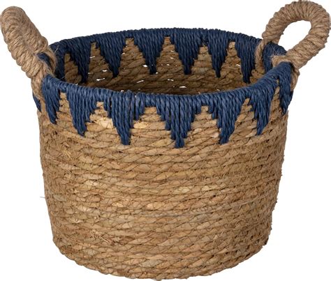 Stratton Home Decor Woven Straw Decorative Storage Basket