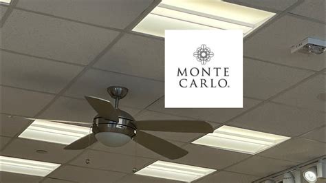 52” Brushed Steel Monte Carlo Discus Ceiling Fans Youtube