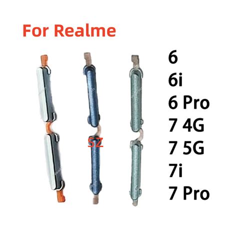 For Realme 7 7 Pro 6 6 Pro 7i 6i 6S 4G 5G Power Volume Side Button On OFF Power Volume Keys Side