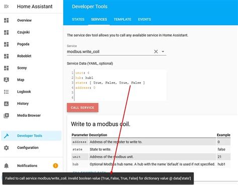 Modbus Write Coil As An Array Configuration Home Assistant Community