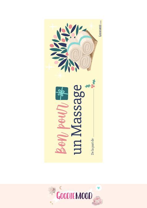 Bon Pour Un Massage A Imprimer