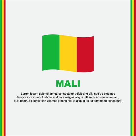 Mali Flag Background Design Template Mali Independence Day Banner