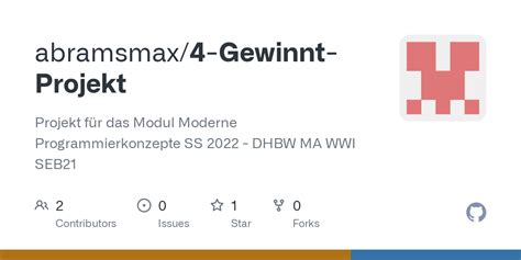 GitHub abramsmax Gewinnt Projekt Projekt für das Modul Moderne Programmierkonzepte SS