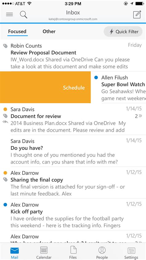 Microsoft Launches Outlook For IOS And Android Based On Its Acompli Acquisition