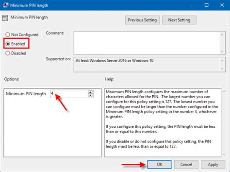 Enable PIN Requirements And Create A Complexity PIN In Windows 10
