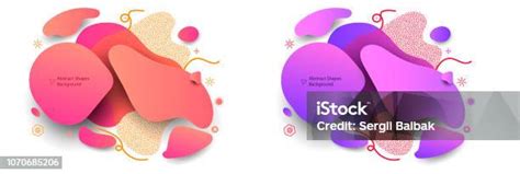 독특한 장식 그래픽 요소입니다 추상적인 모양 동적 개념 배경입니다 그라데이션 모양 배너 예술입니다 최소한의 현대 스타일 컬러 구성 Eps10 벡터입니다 유기농에 대한 스톡