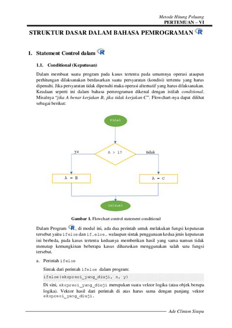 Pdf Struktur Dasar Bahasa Pemrograman R Metode Hitung Peluang 06