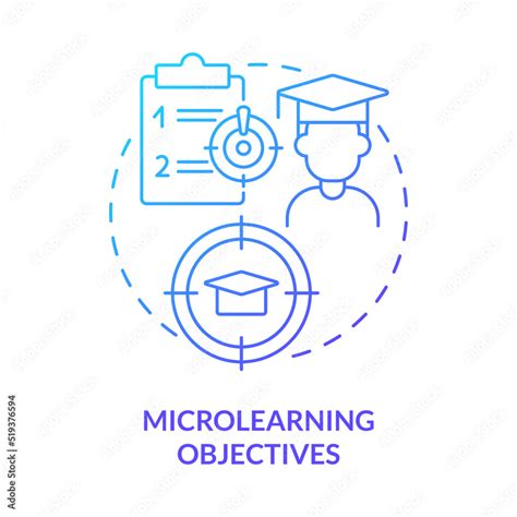 Microlearning Objectives Blue Gradient Concept Icon Micro Learning Module Abstract Idea Thin