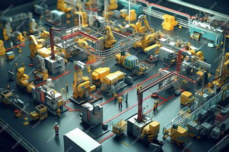 Premium Ai Image Intelligent Factory Production Line Ai Technology