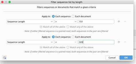 Remove Sequences Of Certain Length Geneious