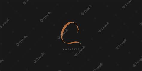 Уникальный дизайн логотипа буквы C Премиум векторы
