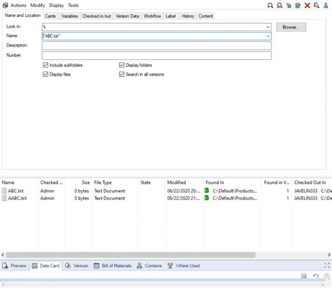 How To Perform A SOLIDWORKS PDM Exact Search