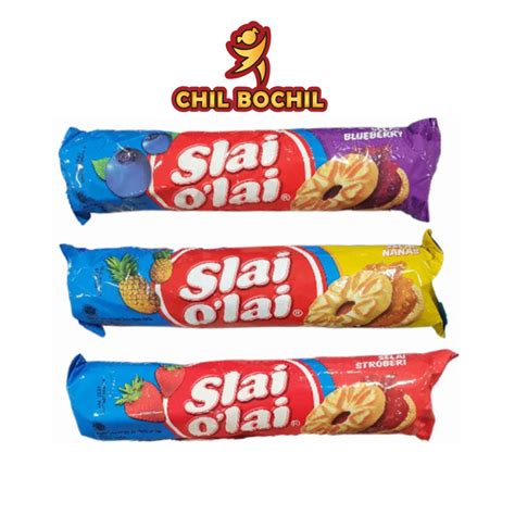Jual Biskuit Slai Olai 128 Gram Rasa Stroberi And Blueberry And Nanas