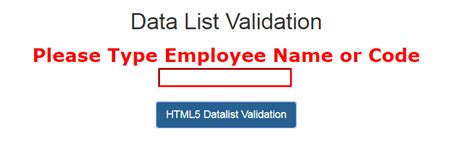 Html5 Datalist Validation Datalist Validation Datalist Jquery Or