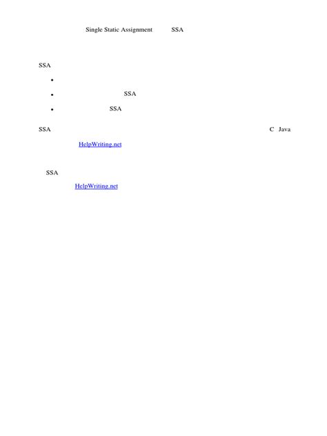 Single Static Assignment Pdf Software Engineering Computer Programming