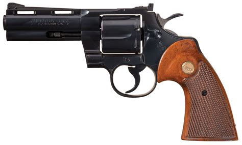 Colt Python Double Action Revolver With Holster Revolver Firearms Auction Lot 3913
