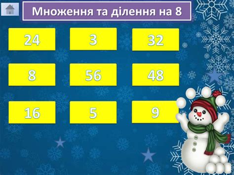 Інтерактивний тренажер з математики Табличне множення та ділення від 2 до 9