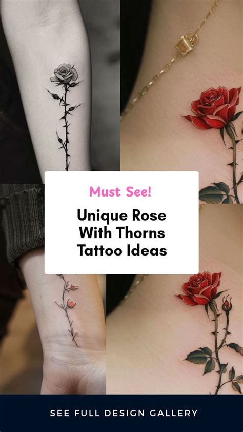 Unique Rose With Thorns Tattoo Ideas In 2025 Thorn Tattoo Tattoos