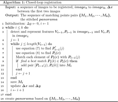 Closed Loop Feedback Registration Algorithm For Consecutive Image