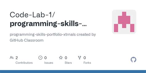 Github Code Lab 1programming Skills Portfolio Xtrnals Programming Skills Portfolio Xtrnals