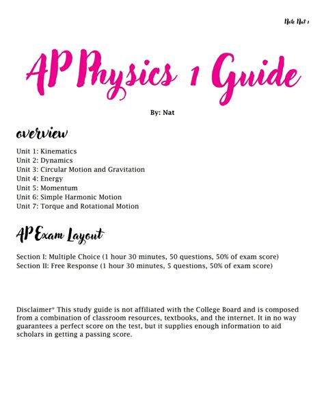 AP Physics Complete Study Guide Etsy